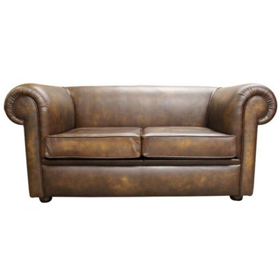 Chesterfield Handmade 1930's 2 Seater Sofa Settee Antique Gold Real ...