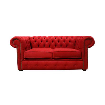 Chesterfield Handmade 2 Seater Sofa Cantare Cherry Red Easy Clean ...