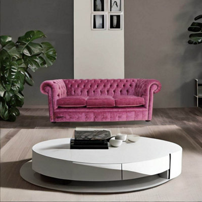 Chesterfield Handmade 3 Seater Sofa Settee Modena Rose Pink Velvet ...