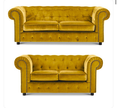 Chesterfield Mustard 3+2 / Sofa Set