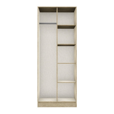Buy Chevron Open Wardrobe in Bardolino Oak (Ready Assembled) at B&Q