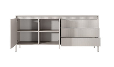 Chic and Versatile Sideboard Cabinet with Drawers (H)810mm (W)1870mm (D ...