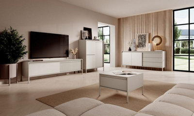 Chic and Versatile Sideboard Cabinet with Drawers (H)810mm (W)1870mm (D ...
