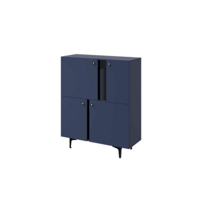 Chic Milano Highboard Cabinet in Navy - Elegant Storage Solution (H ...