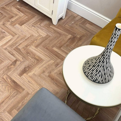 Chic Parquet Mini Dry Back LVT Luxury Vinyl Flooring Sierra Oak 346 (1 ...
