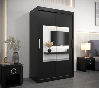 Chic Torino Mirrored Sliding Door Wardrobe (H)2000mm (W)1200mm (D)620mm ...
