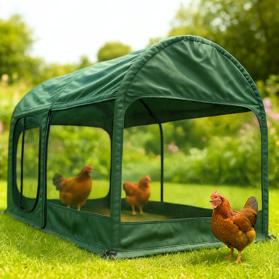 Chicken Coop Tunnel & Rabbit Run - Portable Hen House with Covered Roof ...