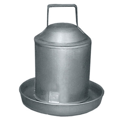 Chicken Drinker Waterer Traditional Drinker, 2.3L Capacity, Galvanised ...