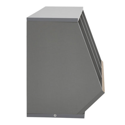 Child-Friendly Grey Toy Storage Stackable Organizer with 3 Open Cubes ...