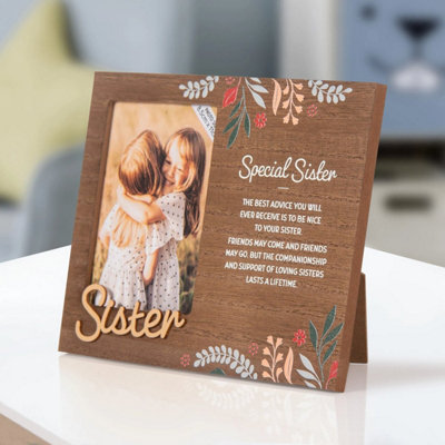 Child's Picture Frame with Sentimental Caption - Sisters - For 8.5 x ...