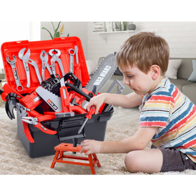 Children Kids Drill Tool Box Set DIY Builders Construction Toy Gifts UK ...