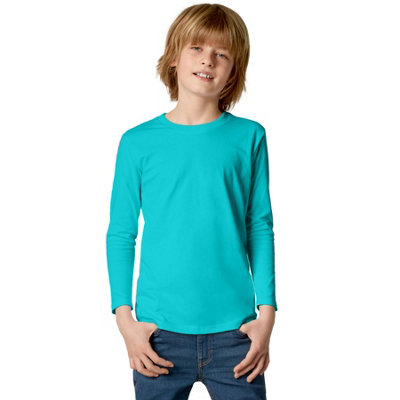 Children's Long-Sleeved Top - turquoise 152 (12-14y)