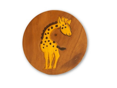 Children's Wooden Stool - Giraffe Step Stool