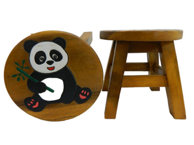 Children's Wooden Stool - Panda Step Stool