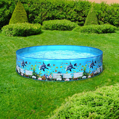 Childrens Paddling Pool 4ft, Rigid No Inflation 4ft x 25cm