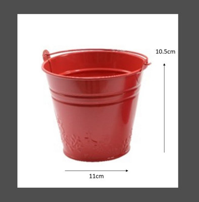Childs Metal Bucket Planter Zinc Flower Pot Tin Pen Pot Craft Pot ...