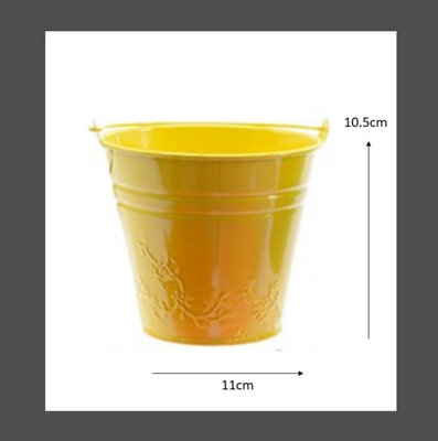 Childs Metal Bucket Planter Zinc Flower Pot Tin Pen Pot Craft Pot ...