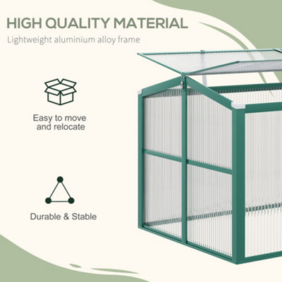Chilli Aluminium Polycarbonate Greenhouse Cold Frame Grow House ...