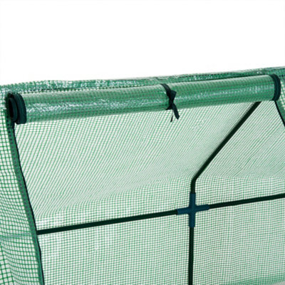 Chilli Mini Small Greenhouse with Steel Frame & PE Cover & Zipped ...