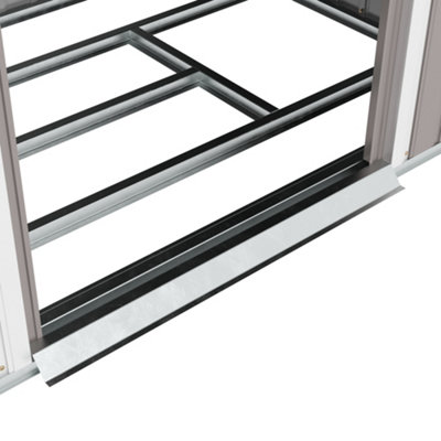 CHILLI Outdoor Lean to Garden Metal Equipment Tool Storage Shed w ...