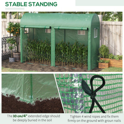 Chilli Walk-in Greenhouse, Tomato Greenhouse with Double Doors & 4 ...