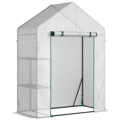 Chilli Walk In Greenhouse with 2 Tier Shelf, Portable Gardening Plant ...