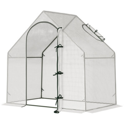 Chilli Walk-In Greenhouse with Window Roll-Up Door, Portable Garden ...