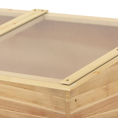 Chilli Wooden Cold Frame Greenhouse Garden Polycarbonate Grow House ...