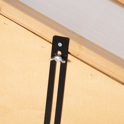 Chilli Wooden Cold Frame Polycarbonate Greenhouse with Openable Top ...