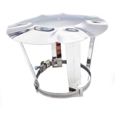 Chimney Cap Rain Pot Cover 100-130mm Adjustable Stainless Steel
