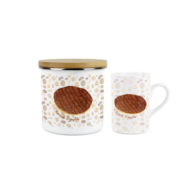 Chocolate Digestive Mug & Canister Gift Set - Novelty Gifts for Foodies ...