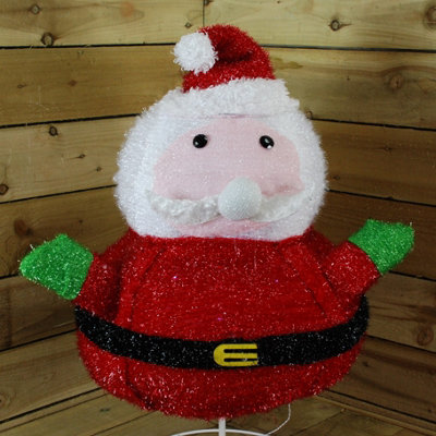 Christmas Collapsible Light up Santa Decoration - 90cm | DIY at B&Q