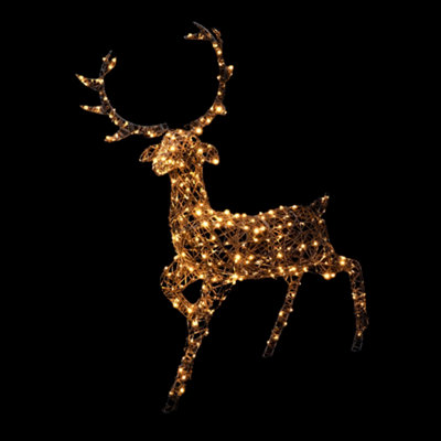 Christmas Decor: Olaf Rattan Deer 330 Warm White LEDs