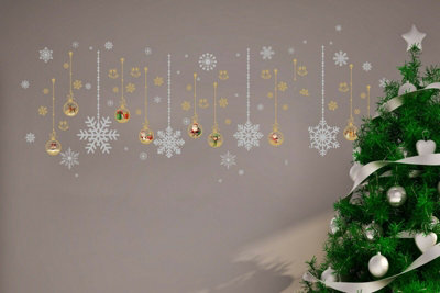 Christmas Decor Snowy Surprise Christmas Wall Sticker Decals Home ...
