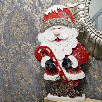 Christmas Decoration 72cm Red Santa Christmas Tabletop Figures Window ...