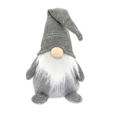 Christmas Decoration - Glow Nose Gonk 30cm - Grey