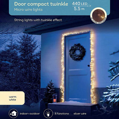 Christmas Doorway LED Warm White Light Door Surround Set Decoration Kit ...