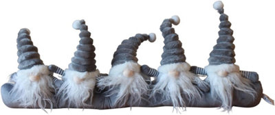 Christmas Draught Excluder With Grey Gonk Design