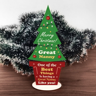 Christmas Gift For Great Nanny Standing Christmas Tree Gift | DIY at B&Q