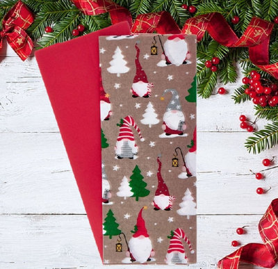 Christmas Gonk Tissue Paper 8 Sheets Red Gonk Gift Wrapping Paper 50cm ...