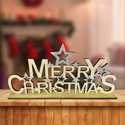 Christmas Hanging Display Signs Xmas Party Decoration Star Plaque ...