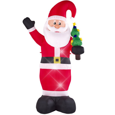 Christmas Inflatable LED Santa Claus 225 cm Red IVALO