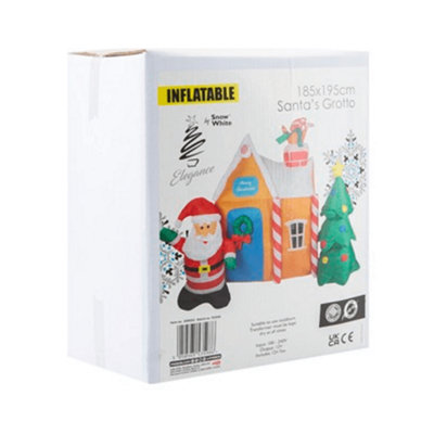 Christmas Inflatable Outdoor LED Santas Grotto & Christmas Tree XL 6FT