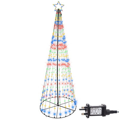 Christmas Multicolour Maypole Tree LED Light Pyramid Outdoor Decoration ...