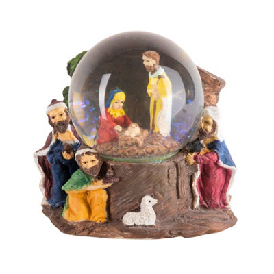 Christmas Nativity Scene Snow Globe Decoration