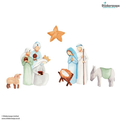Christmas Nativity Window Stickers Pack | DIY at B&Q