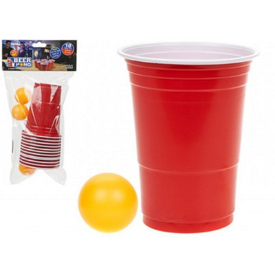 Christmas Party Activity Glass Pong Set With 12 Cups and 6 Balls
