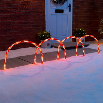 Outdoor Christmas Decorations Candy Cane Arch | Shelly Lighting