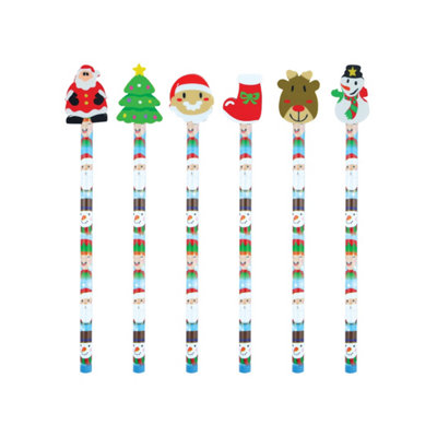 Christmas Pencil with Eraser - Christmas Stocking Filler Ideas