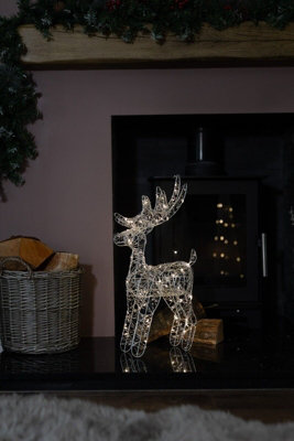 Christmas Reindeer LED Decoration Light Up Stag Figure Large Battery ...